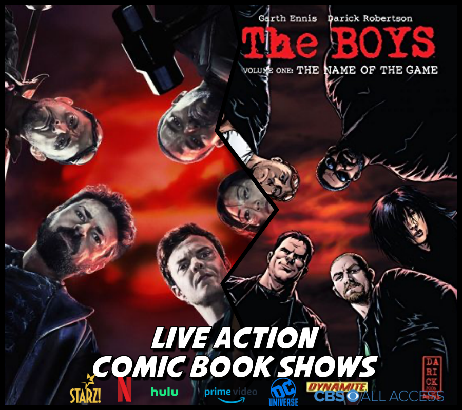 Live Action Comic Book Shows | NetFlix, Hulu, Disney +, Amazon Prime ...